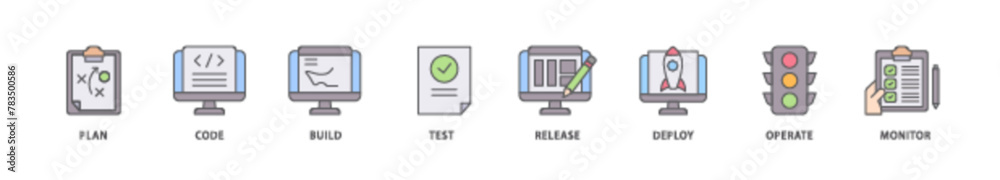 DevOps icon packs for your design digital and printing of monitor ...