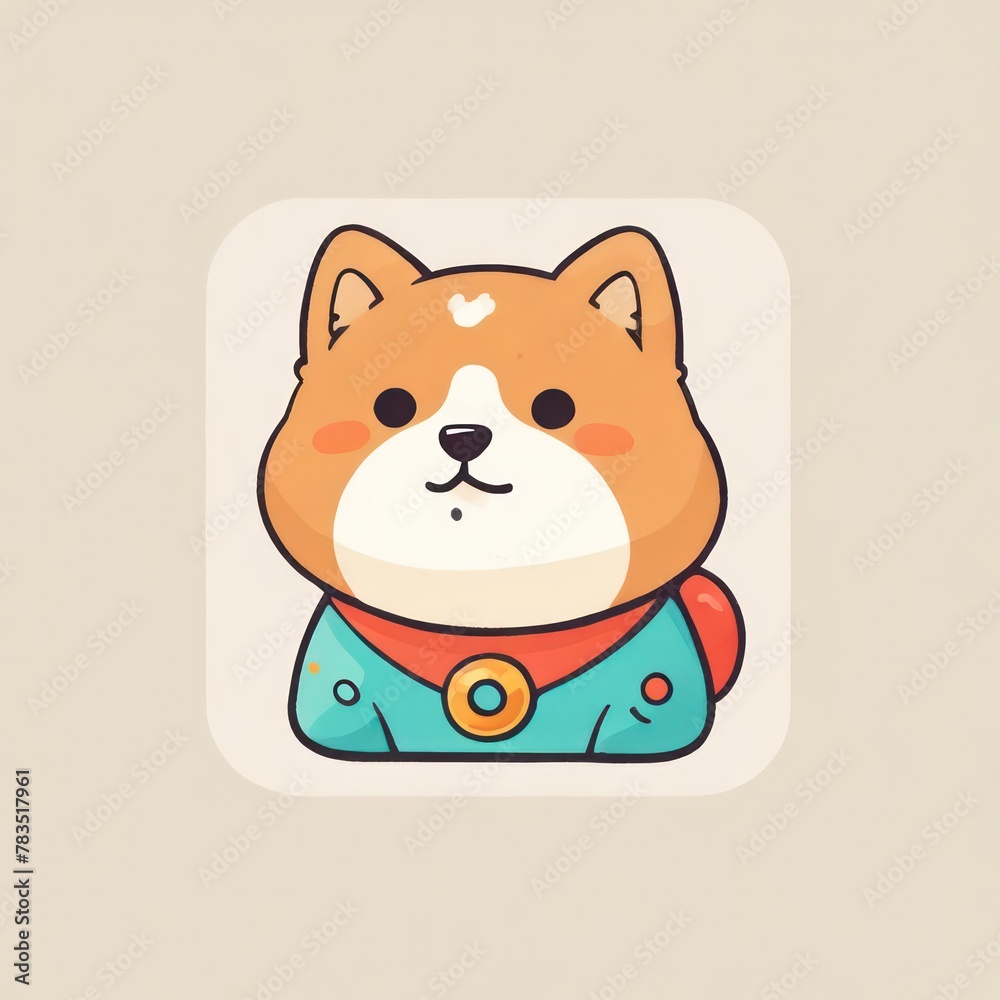 cartoon chiba puppy cute illustration Stock Illustration | Adobe Stock