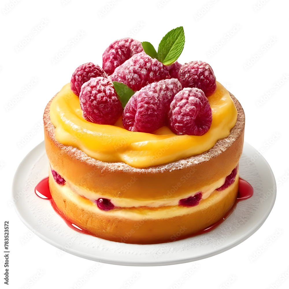 Peach melba sponge cake on a transparent background, Birthday Cake, PNG ...