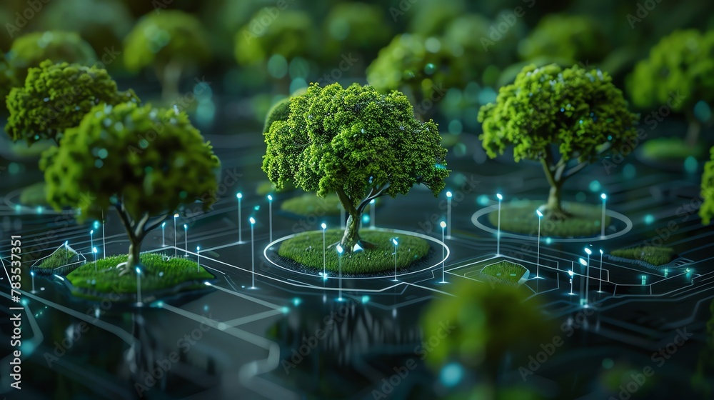 Sustainability claims in business visualized through a virtual forest ...