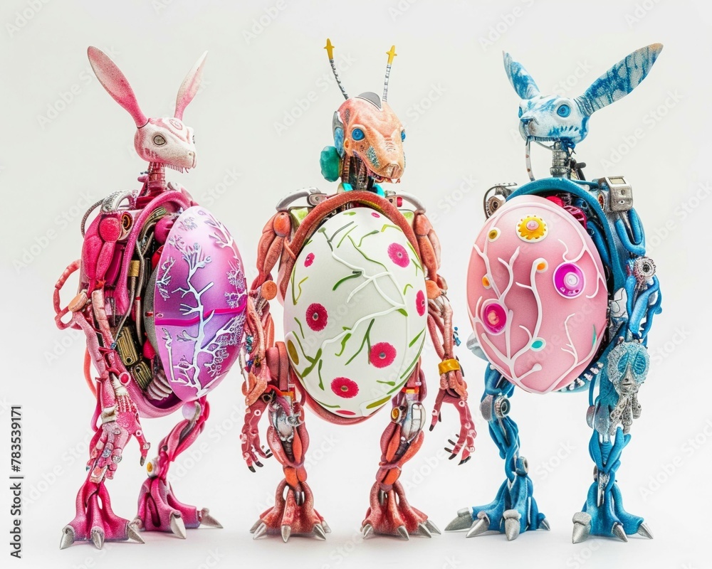 An Easter egg hunt with electric, futuristic eggs hiding in ...