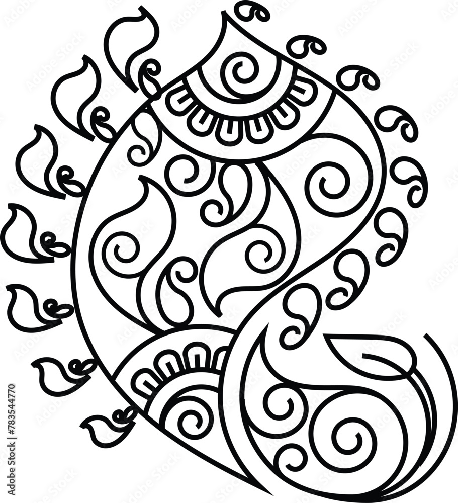 Indian Traditional and Cultural Rangoli, Alpona, Kolam, or Paisley ...