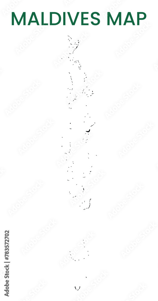 High detailed map of Maldives. Outline map of Maldives. Asia 素材庫向量圖 ...