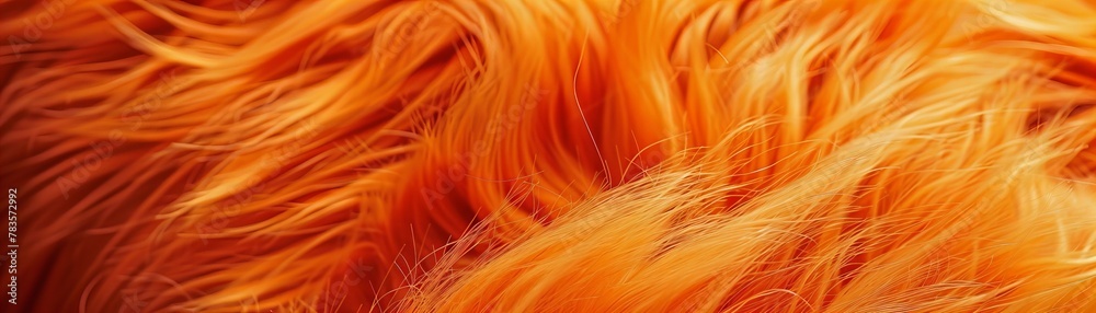 Vivid orange fur texture. Warmth and softness concept. Suitable for ...