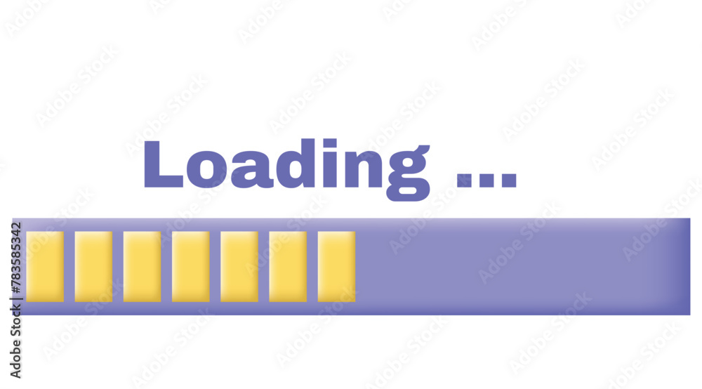 3D loading bar progress icons, load sign green vector illustration ...
