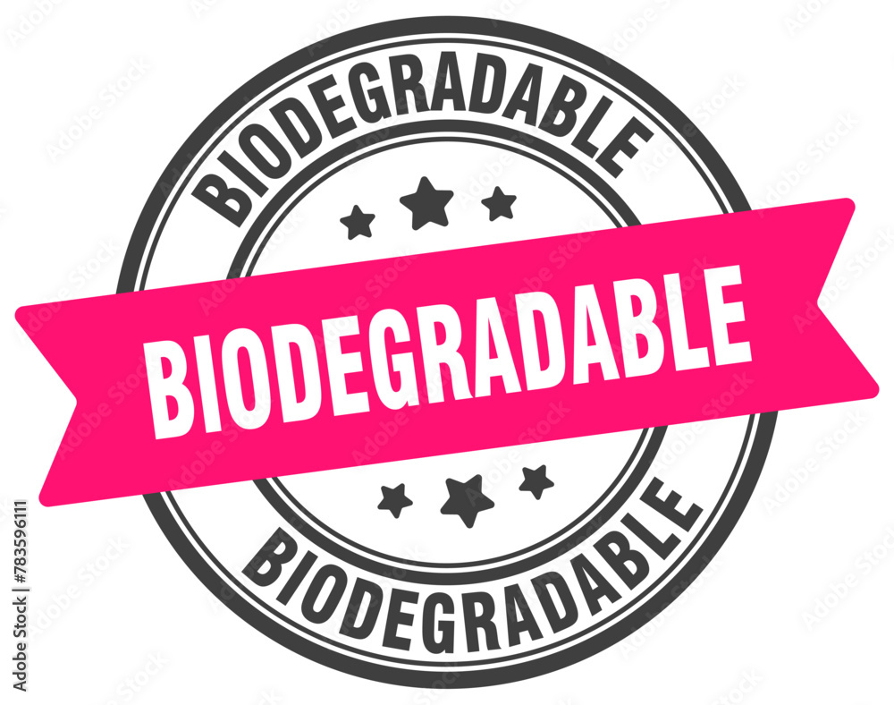 biodegradable stamp. biodegradable label on transparent background ...