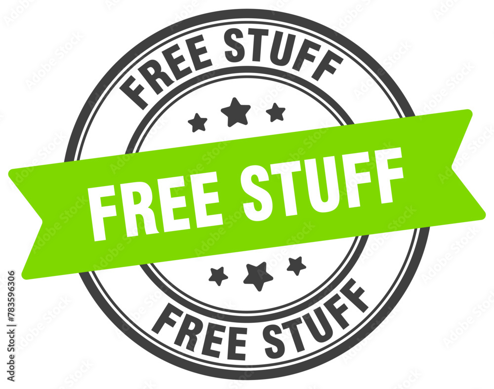 free stuff stamp. free stuff label on transparent background. round ...