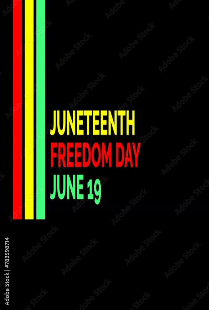 Juneteenth day Black History Month border and frame Animation ...