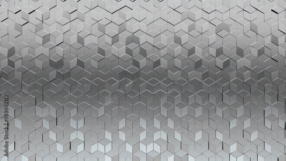 Polished Tiles arranged to create a 3D wall. Diamond Shaped, Luxurious ...