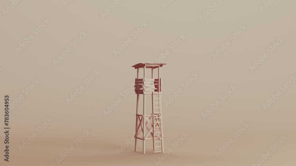 Lookout tower watchtower observation wooden structure neutral ...