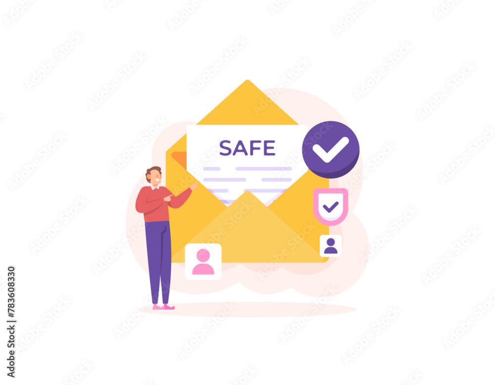 secure message. prevention and protection from fraudulent messages ...