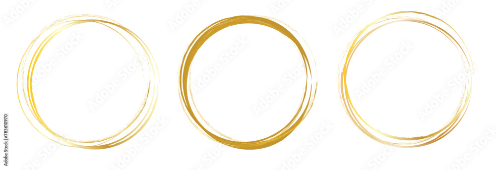 Gold glittering circle of paint golden glitter texture. Abstract gold ...