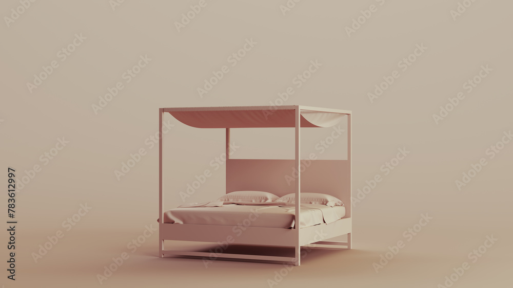 Bed vintage four poster bed frame comfortable neutral backgrounds soft ...