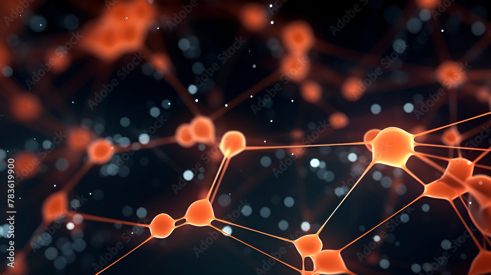 red atom made molecules and bokeh background red atom made molecules ...