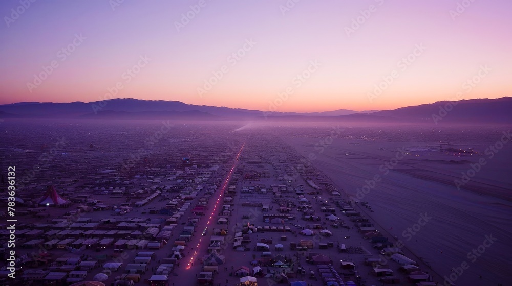 A mesmerizing bird's-eye view of Burning Man, with art installations ...