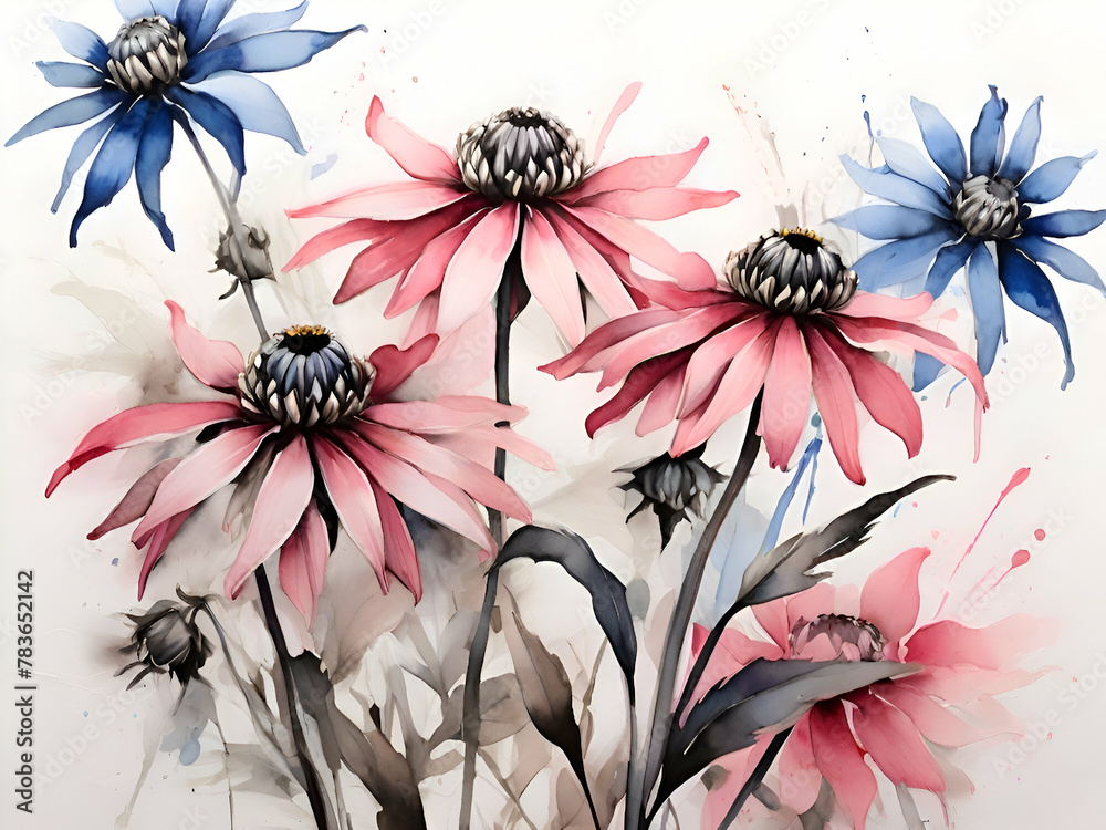 abstract floral background. Editable art template, Poster flyer ...