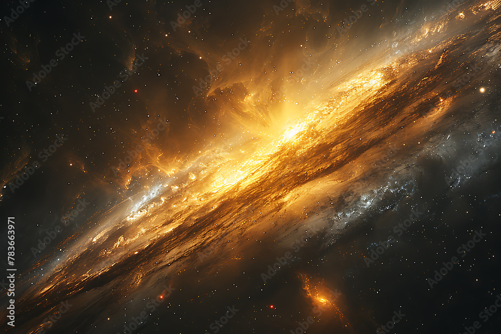Vibrant digital rendering of deep space featuring a mesmerizing nebula ...
