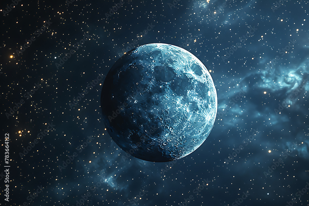 Vibrant digital rendering of deep space featuring a mesmerizing nebula ...