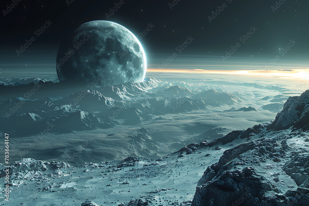 Vibrant digital rendering of deep space featuring a mesmerizing nebula ...