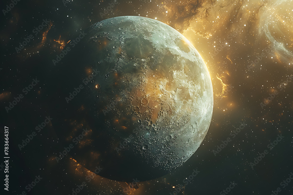 Vibrant digital rendering of deep space featuring a mesmerizing nebula ...