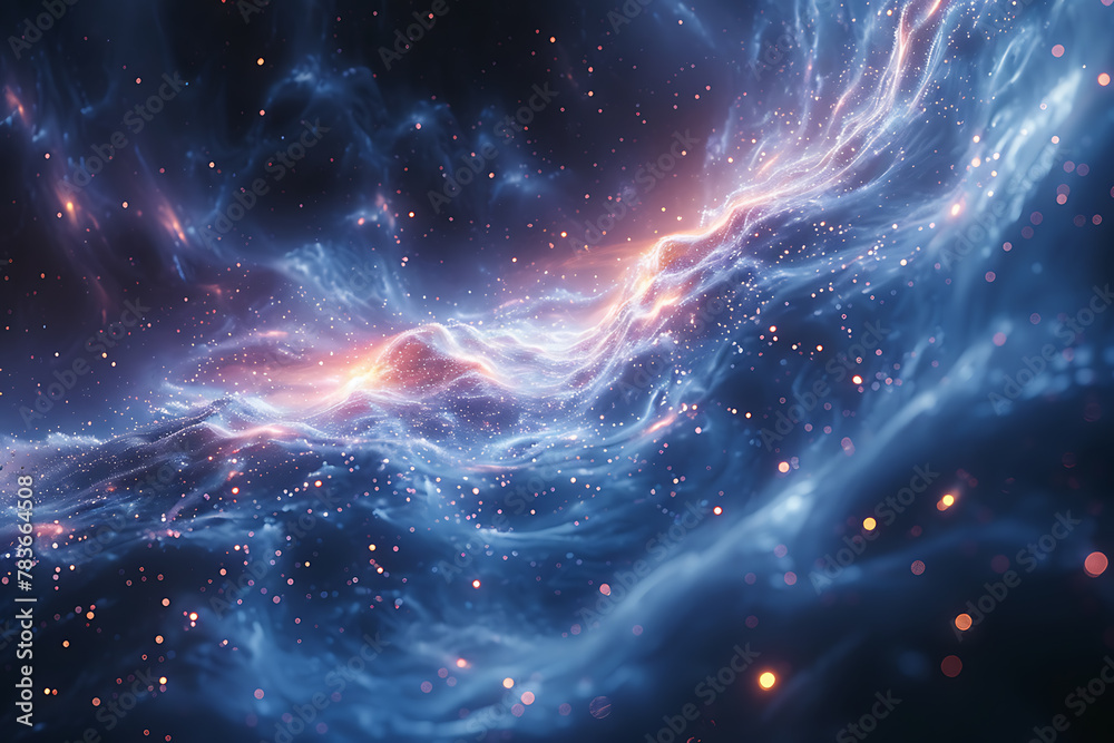 Stunning digital artwork of deep space, featuring a captivating blend ...