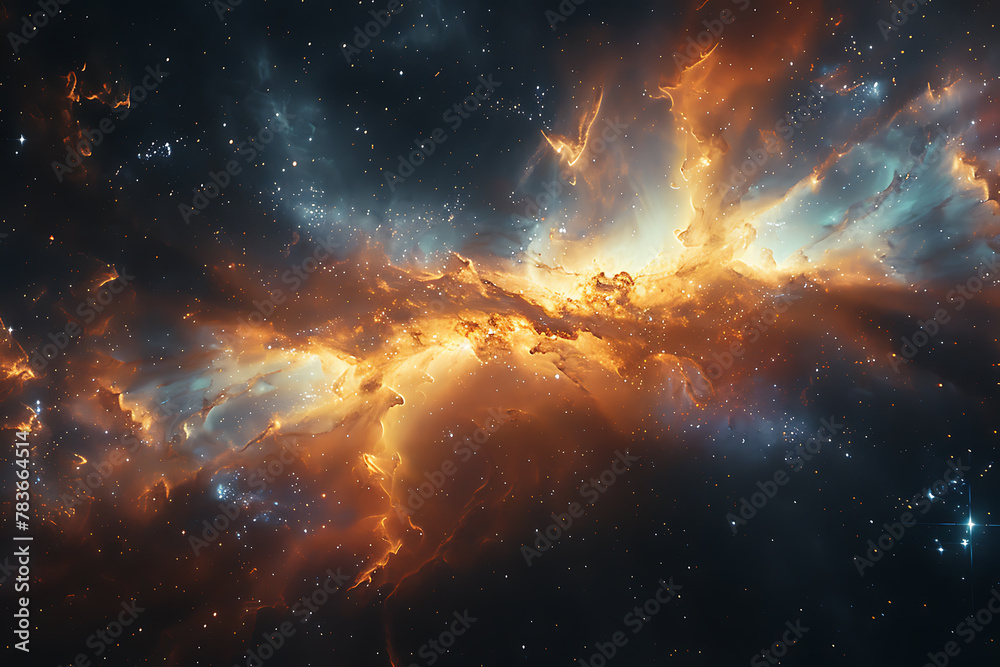 Stunning digital artwork of deep space, featuring a captivating blend ...