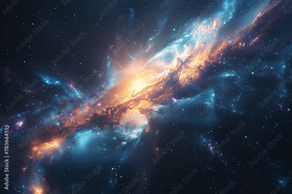 Stunning digital artwork of deep space, featuring a captivating blend ...