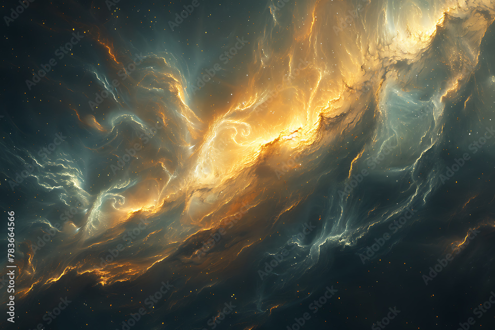 Stunning digital artwork of deep space, featuring a captivating blend ...