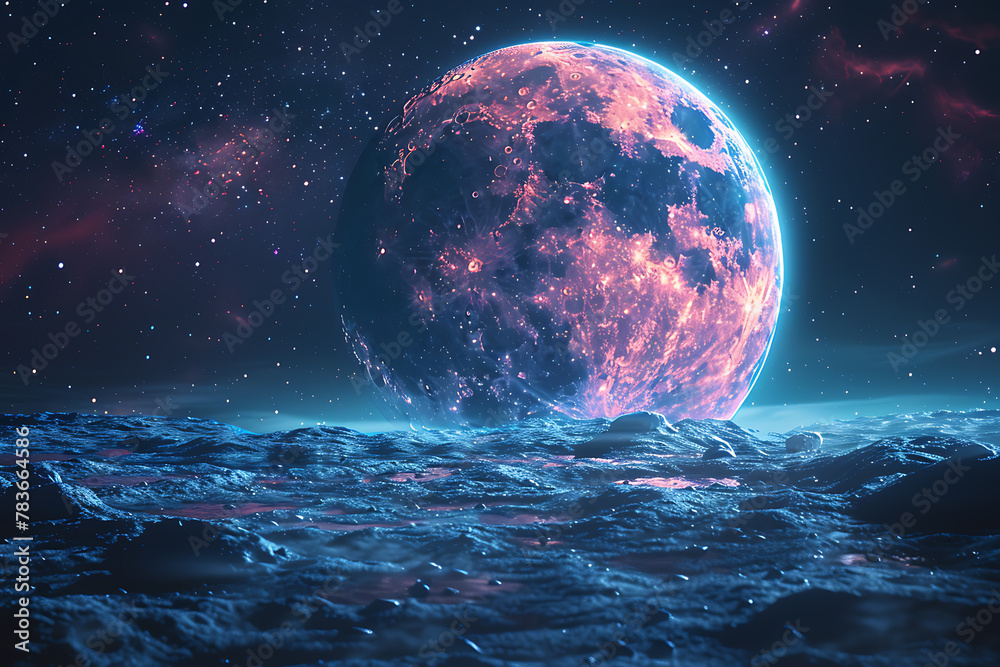 Stunning digital artwork of deep space, featuring a captivating blend ...