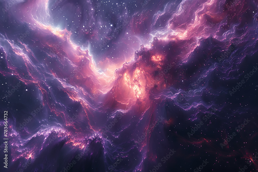 Stunning digital artwork of deep space, featuring a captivating blend ...