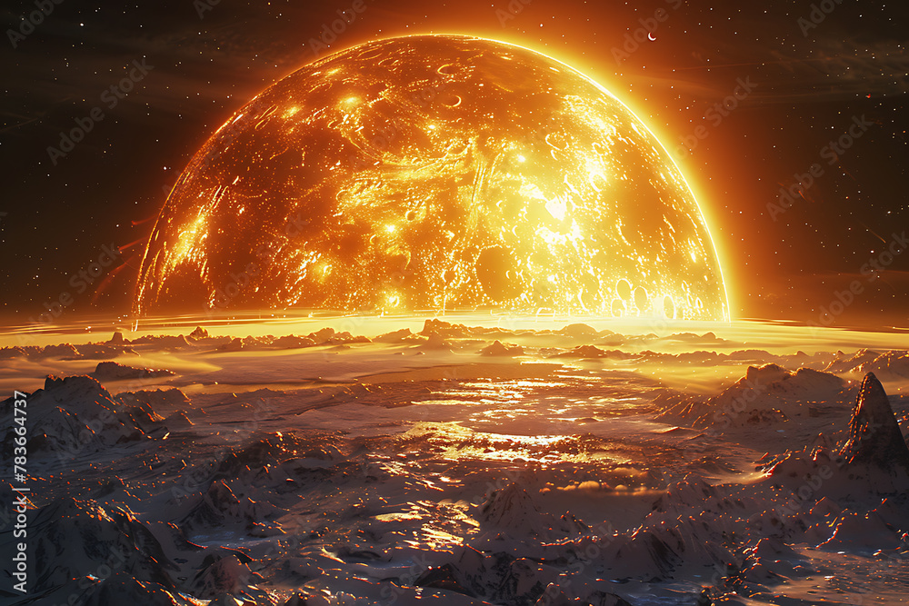 Stunning digital artwork of deep space, featuring a captivating blend ...