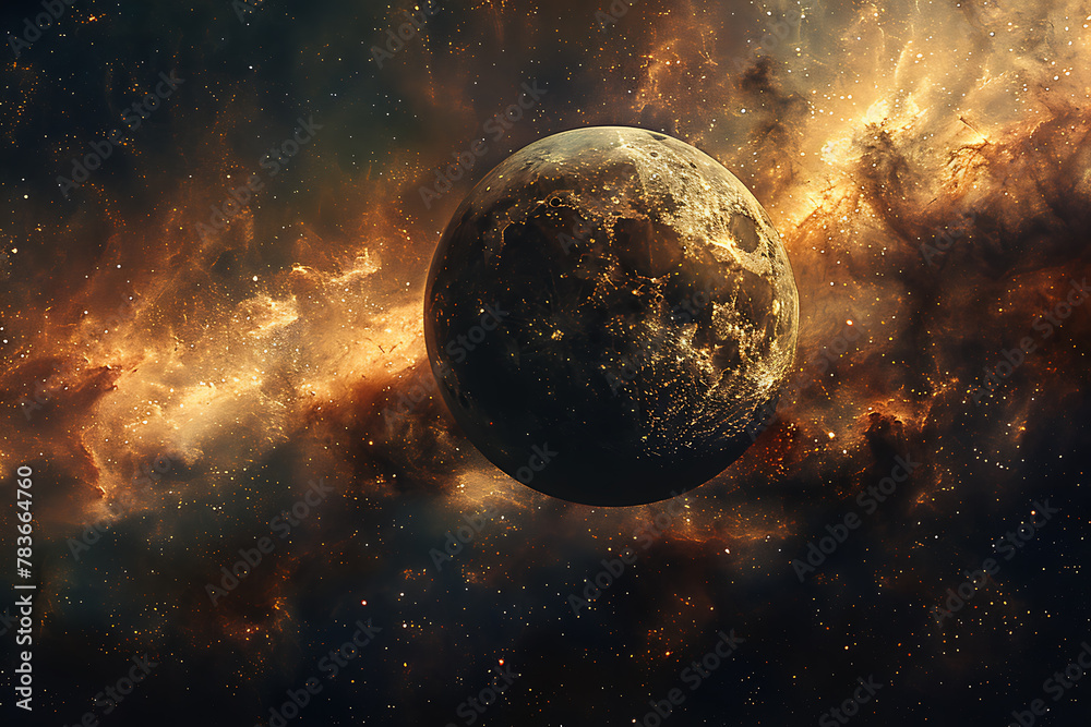 Stunning digital artwork of deep space, featuring a captivating blend ...