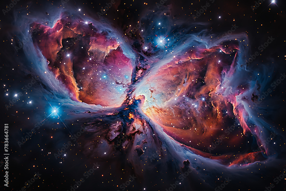 Stunning digital artwork of deep space, featuring a captivating blend ...