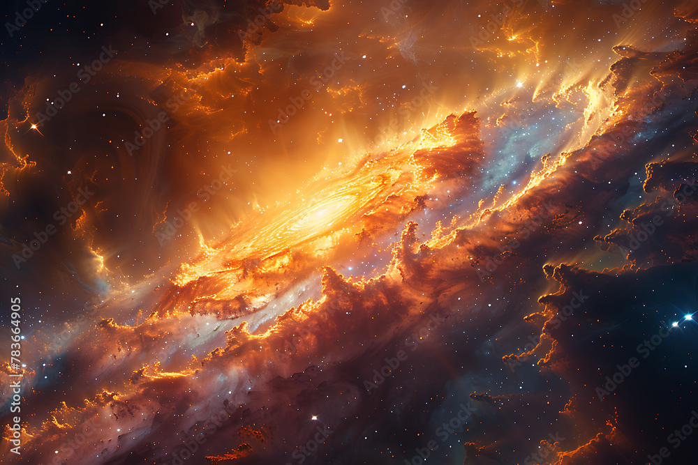 Stunning digital artwork of deep space, featuring a captivating blend ...