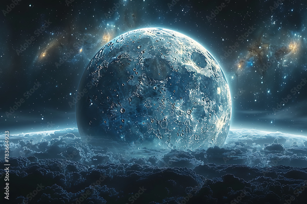 Stunning digital artwork of deep space, featuring a captivating blend ...
