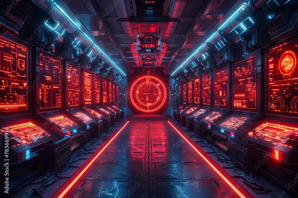 Cyberpunk themed escape rooms, puzzle solving in a futuristic city ...