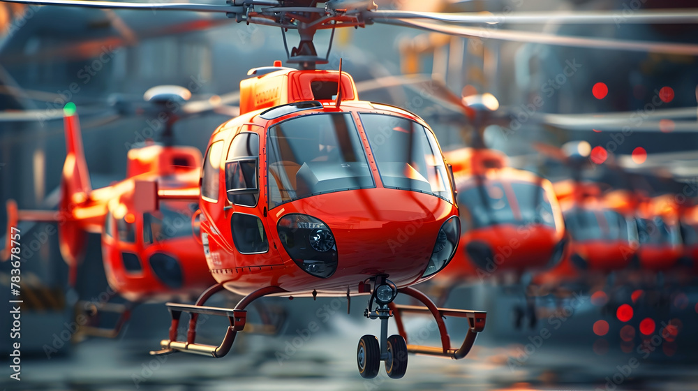 Impressive Formation of Hyper Helicopters in Cinematic D Render with ...