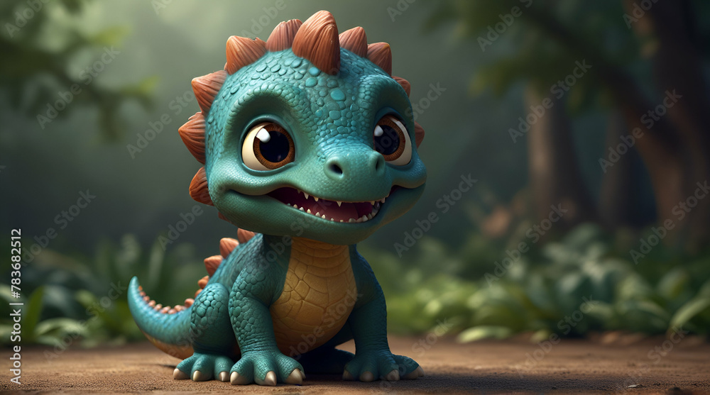Super cute baby dragon, full body, front, wearing a lavender jumper ...
