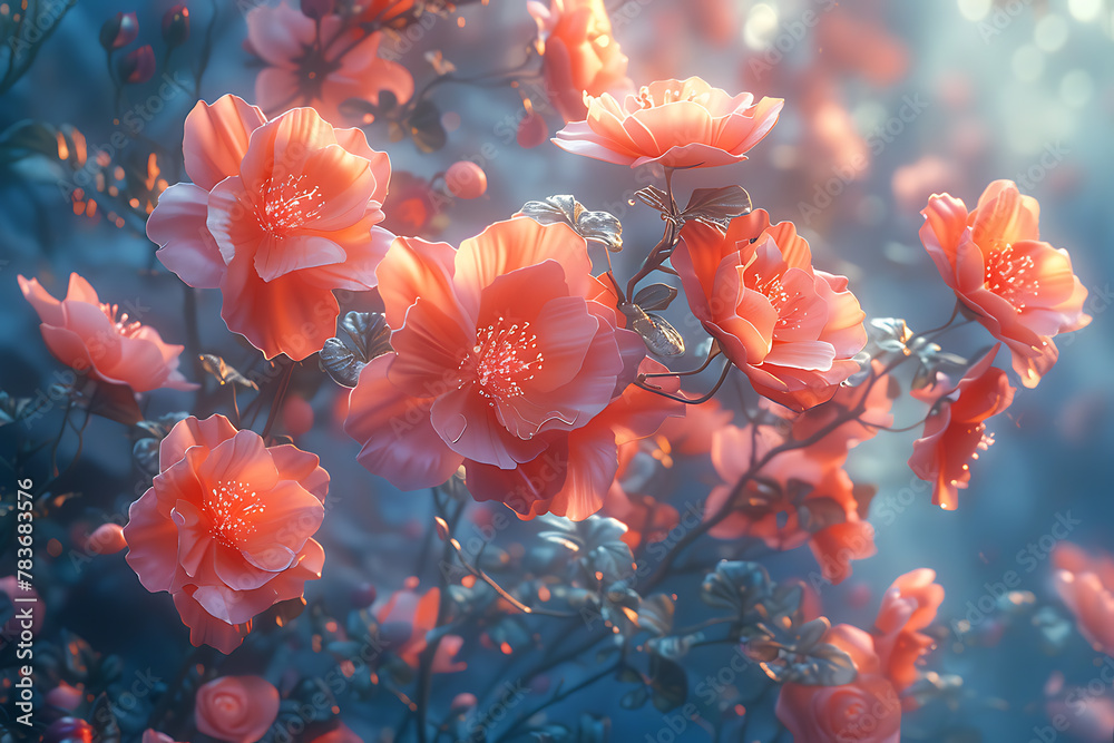 Vibrant floral wallpaper featuring a beautiful arrangement of colorful ...