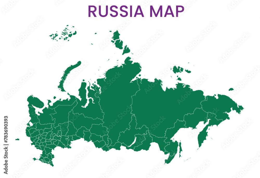 High detailed map of Russia. Outline map of Russia. Europe 素材庫向量圖 ...