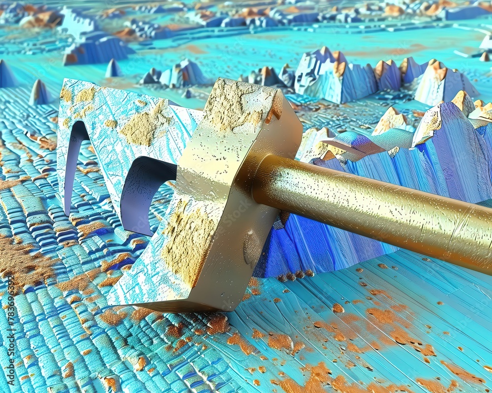 The geologists hammer struck the ancient rock, each layer a page in the ...