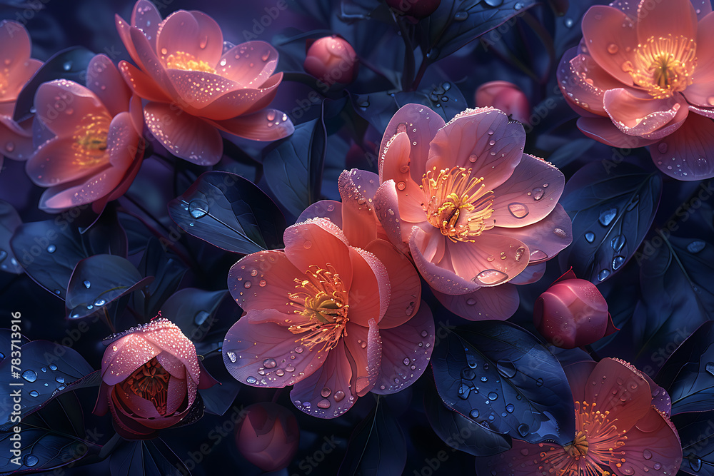 Vibrant floral wallpaper featuring a beautiful arrangement of colorful ...