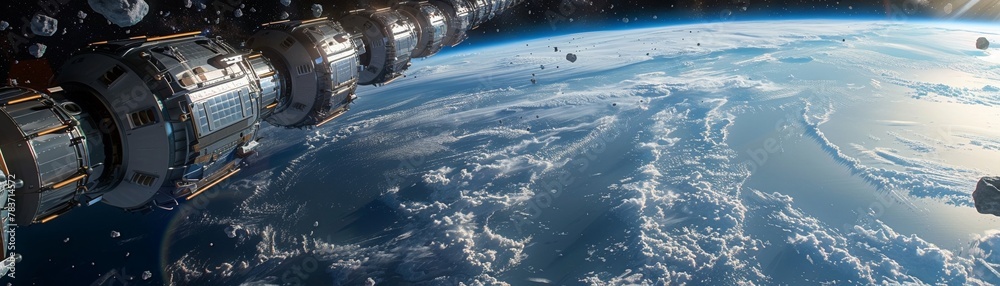 Space junk recycling stations, transforming orbital debris into ...