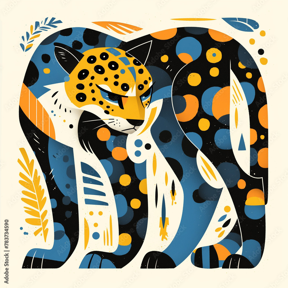 Cheetah guepard badge for t-shirt design. Cheetah guepard concept ...