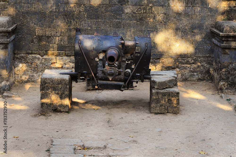 Vintage Cannon five hundred year old Portuguese Guns, made of steel ...
