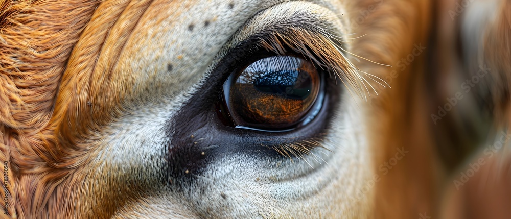 Captivating Close Up of a Cow s Eye Capturing the Tranquil Complexity ...