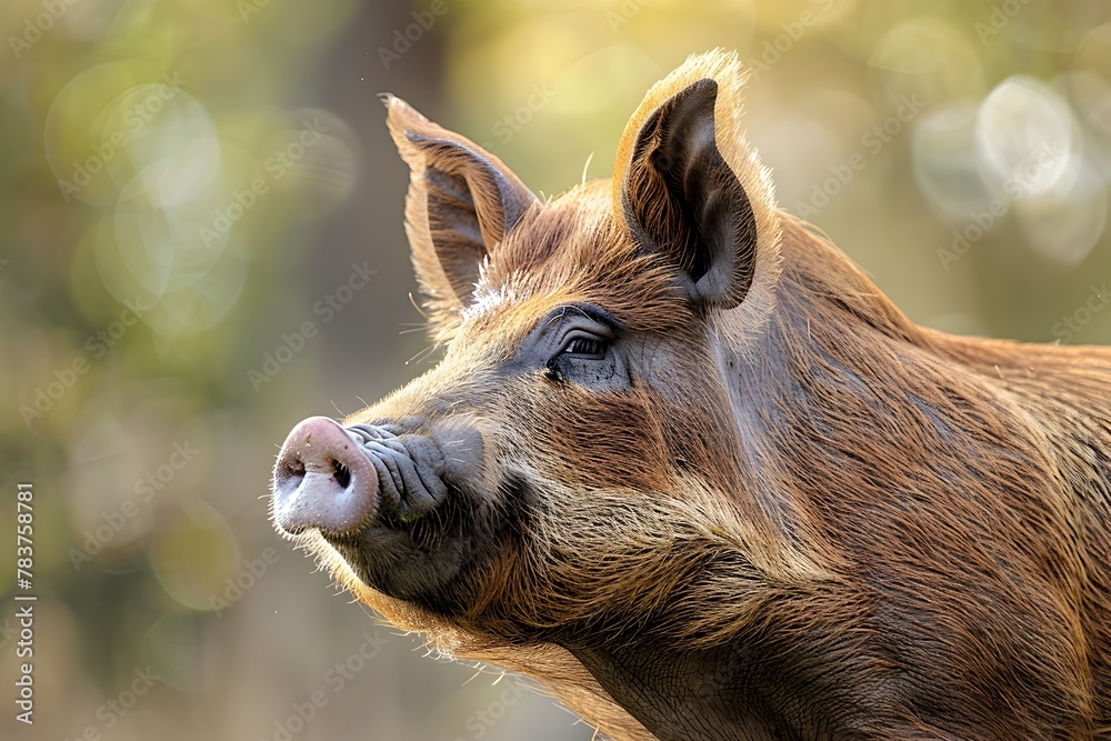 Majestic Profile of a Mature Boar in Natural Habitat Showcasing the ...