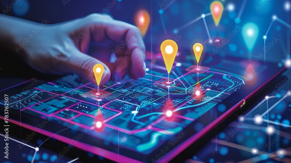Geographic Information System (GIS): A 3D vector illustration of a ...