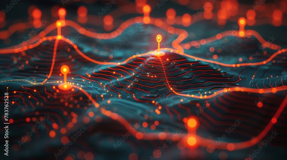 Geographic Information System (GIS): A 3D vector illustration of a ...