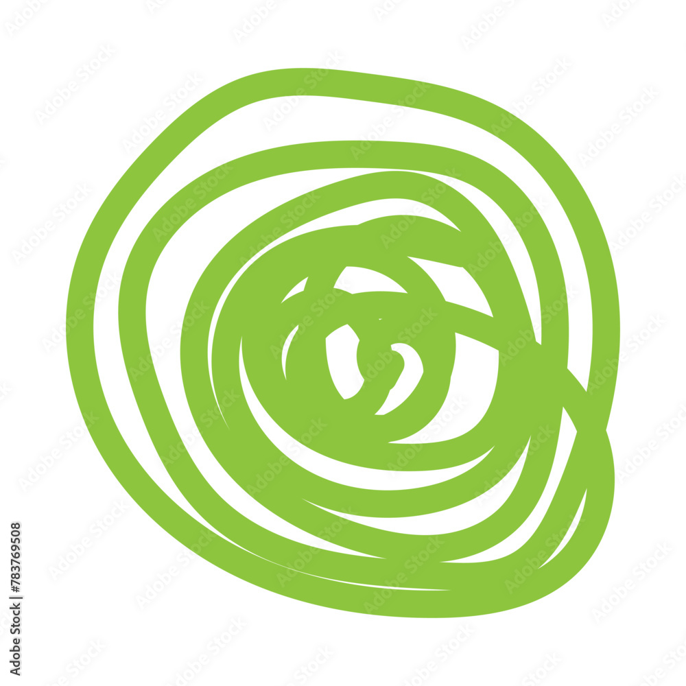 Green circle, pen draw. Highlight hand drawing circle isolated on ...